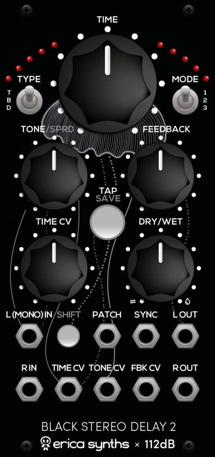 Erica Synths Black Stereo Delay2 - Control Voltage