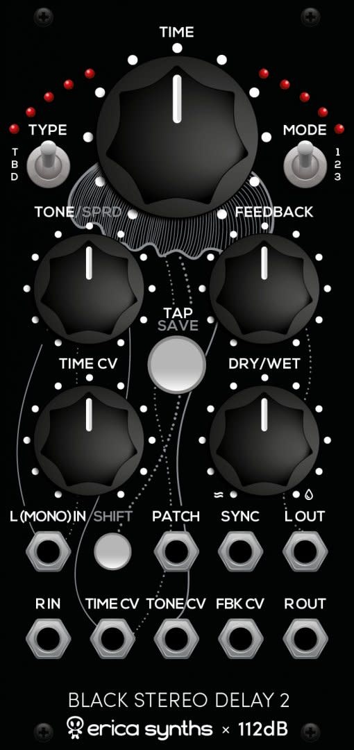 Erica Synths Black Stereo Delay2 - Control Voltage