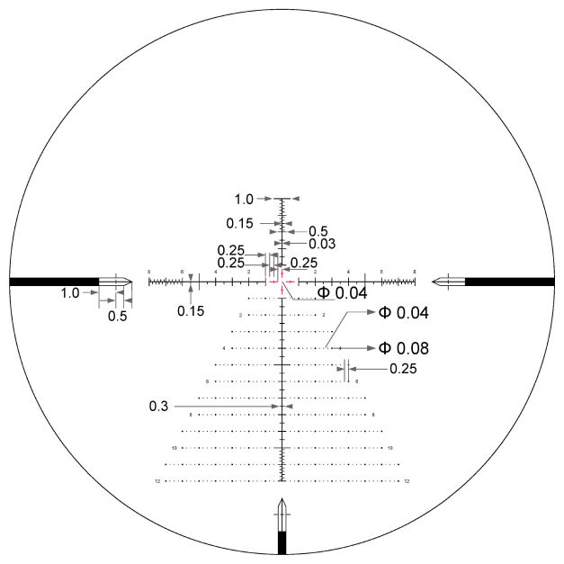 Arken EP5 series FFP Scope MIL or MOA - VPR Illuminated Reticle with ...