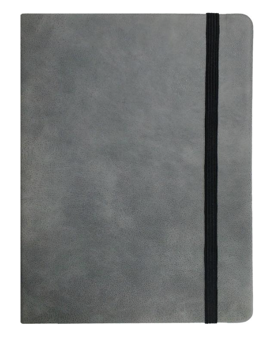 Gray Faux Leather Notebook SM - Monograms Plus Cullman