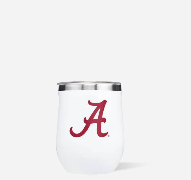 Alabama Logo Stemless 12oz - Monograms Plus Cullman