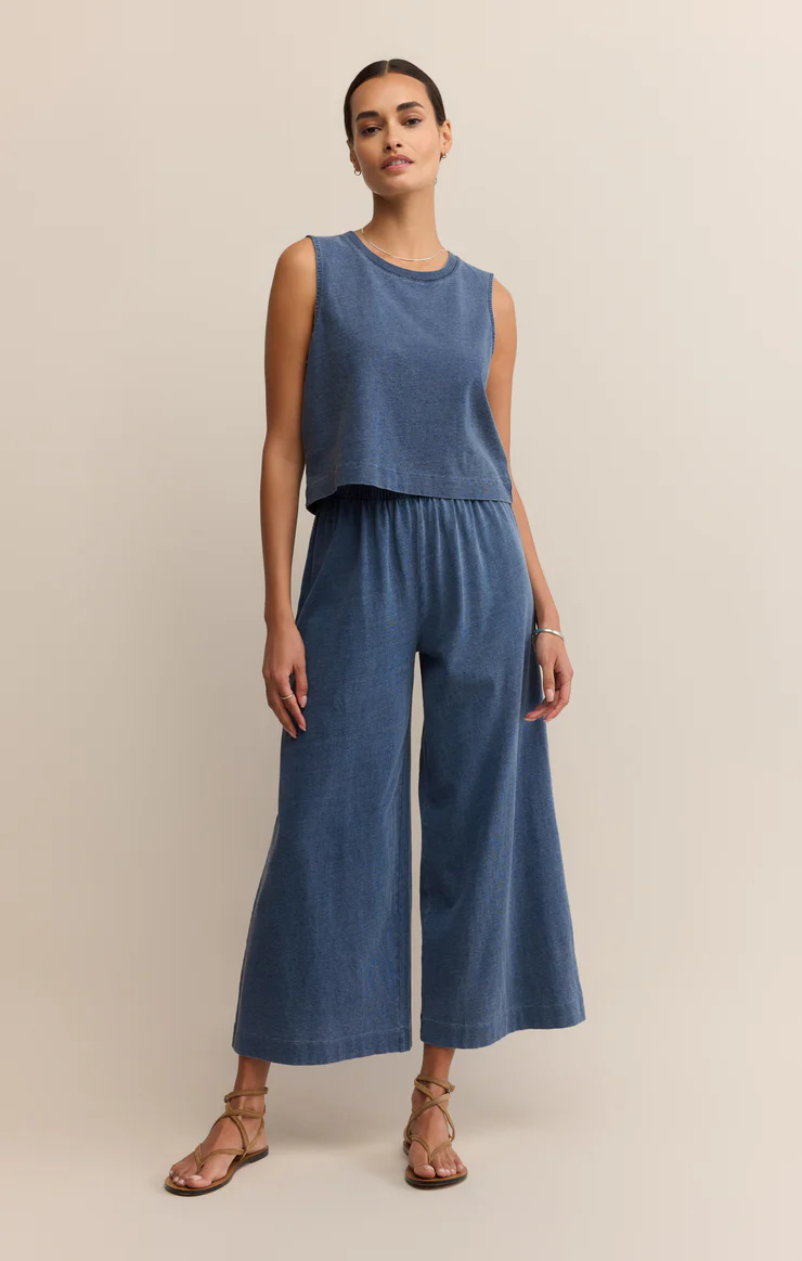 Sloane Jersey Denim Muscle Vintage Indigo - Monograms Plus Cullman