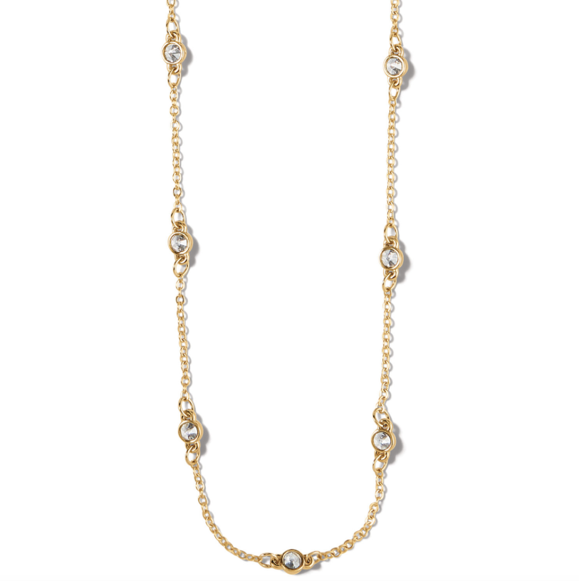 ILLUMINA PETITE GOLD COLLAR NECKLACE - Monograms Plus Cullman