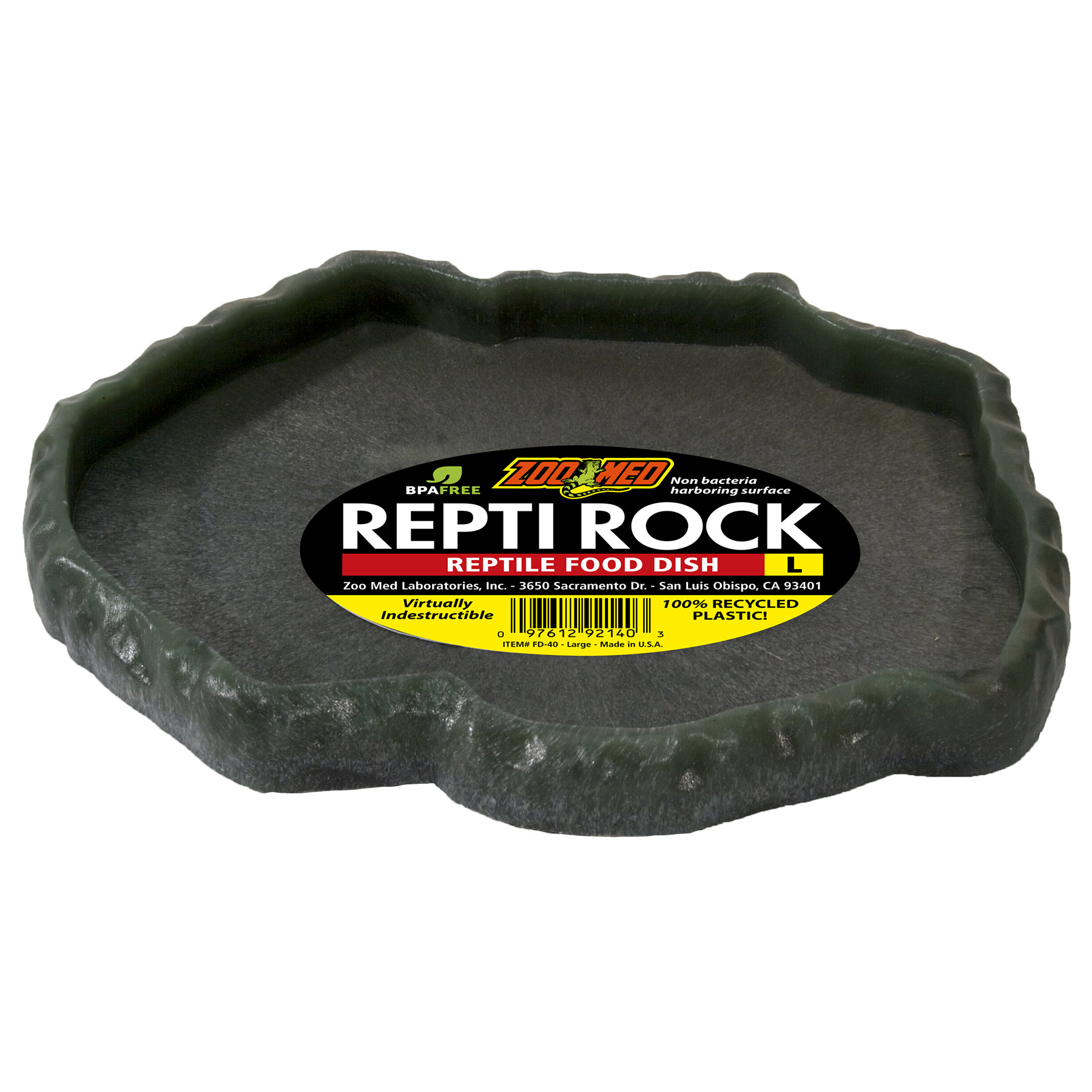 Repti Rock Food Dish Lg - Snake Discovery