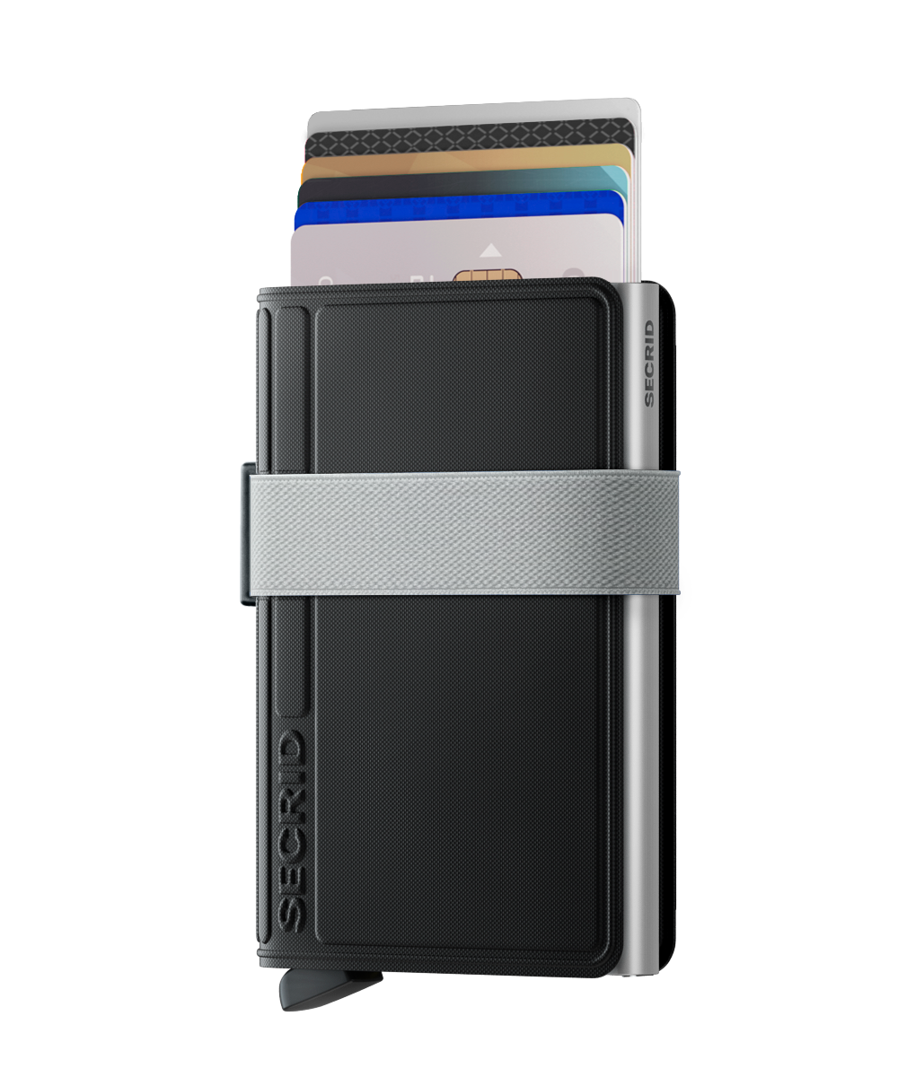 Secrid Band Wallet- Black- White - Just Bags Luggage Center