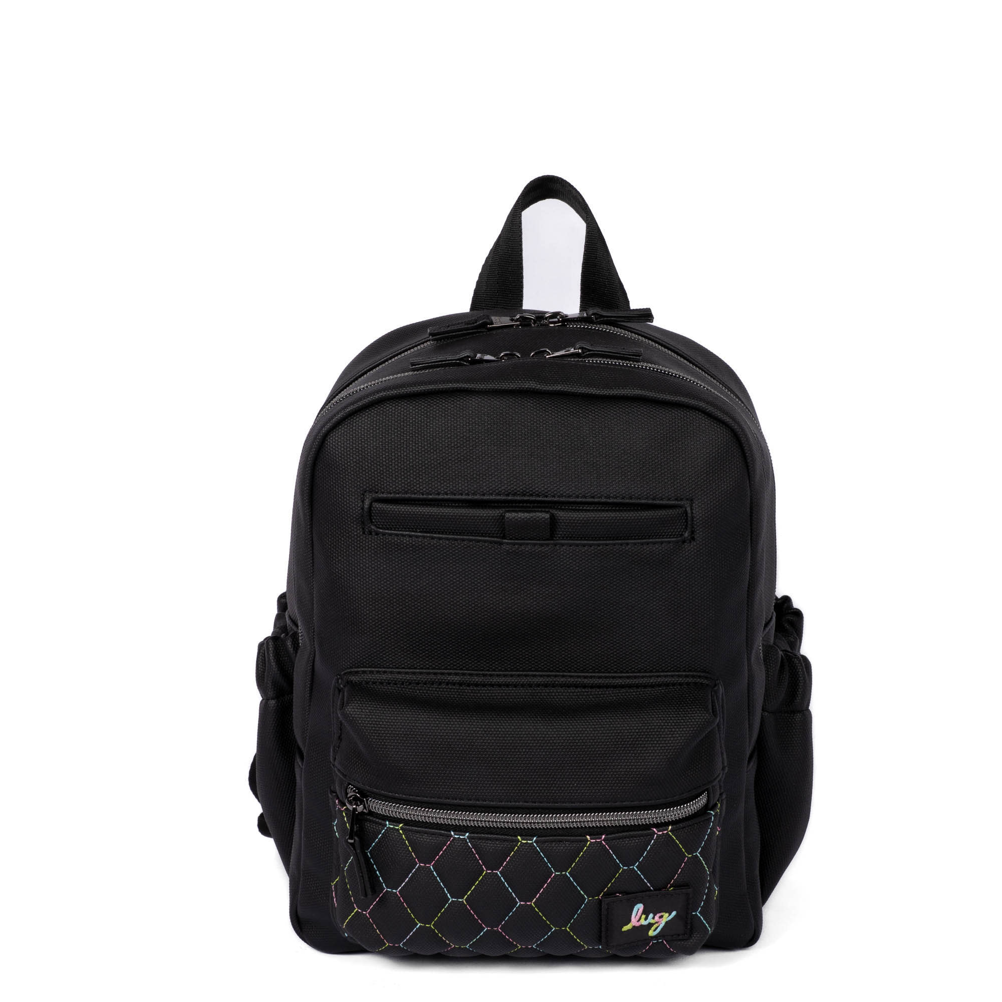 Lug Volley Mini Matte Luxe VL Backpack- Black/ IcePop Stitch - Just ...