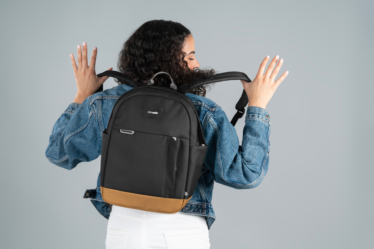 Pacsafe Go 15L Anti-Theft Backpack- Jet Black - Just Bags Luggage Center