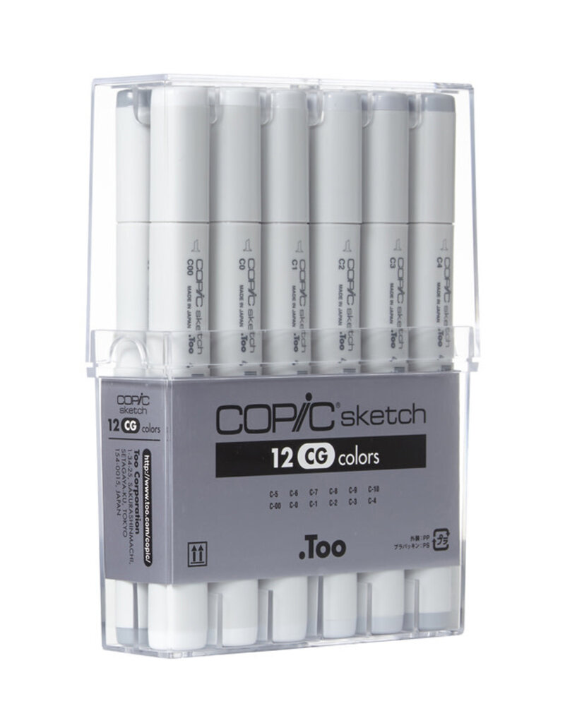 Copic Sketch Marker Sets Cool Gray 12pc - Reddi-Arts