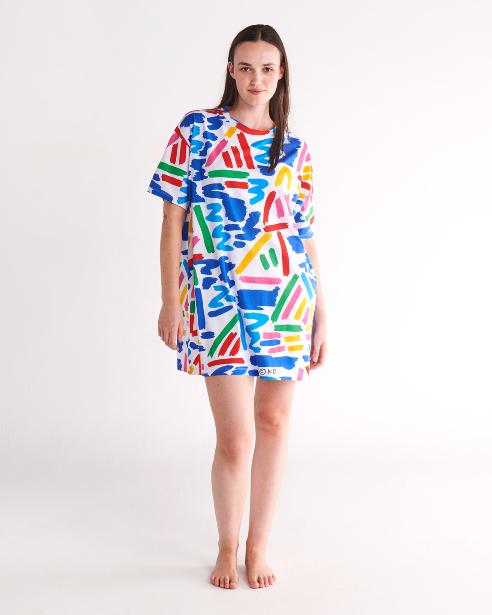 'Little Tackers' Organic Cotton Oversize T-shirt Nightie - Kip&Co x Ken Done - Ken Done Gallery