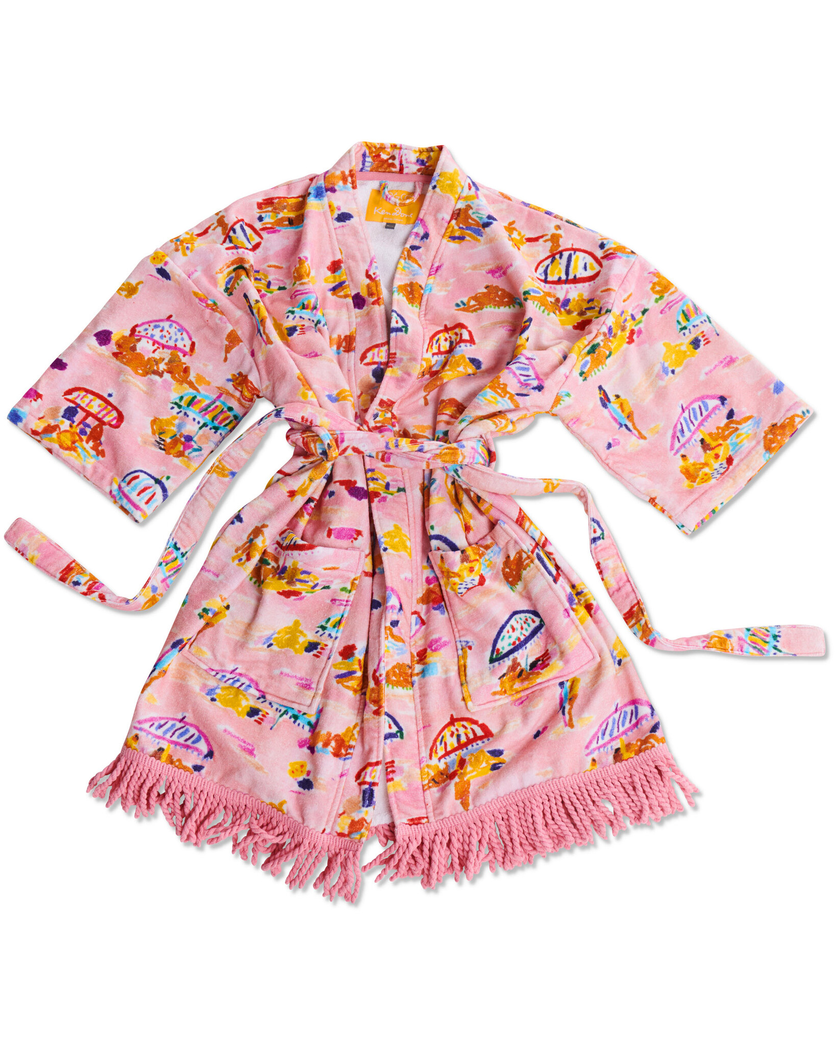 'Beach Days' Terry Mini Bath Robe - Kip&Co x Ken Done - Ken Done Gallery