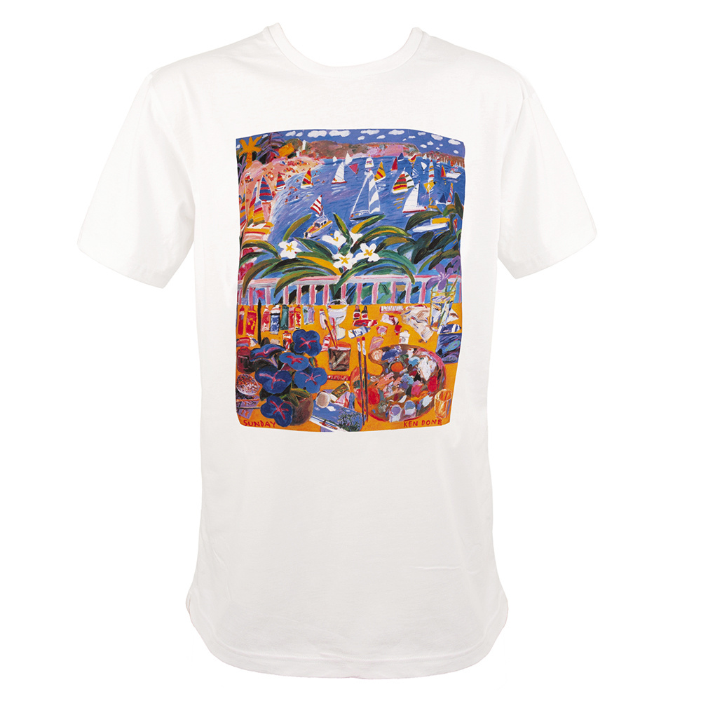 Tshirt - Unisex - 'Sunday' white - Ken Done Gallery