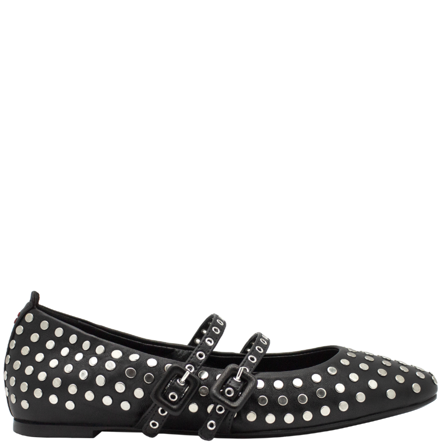 Halmanera H49C Black Stud Mary Jane With Double Strap 4007 - Head Start ...
