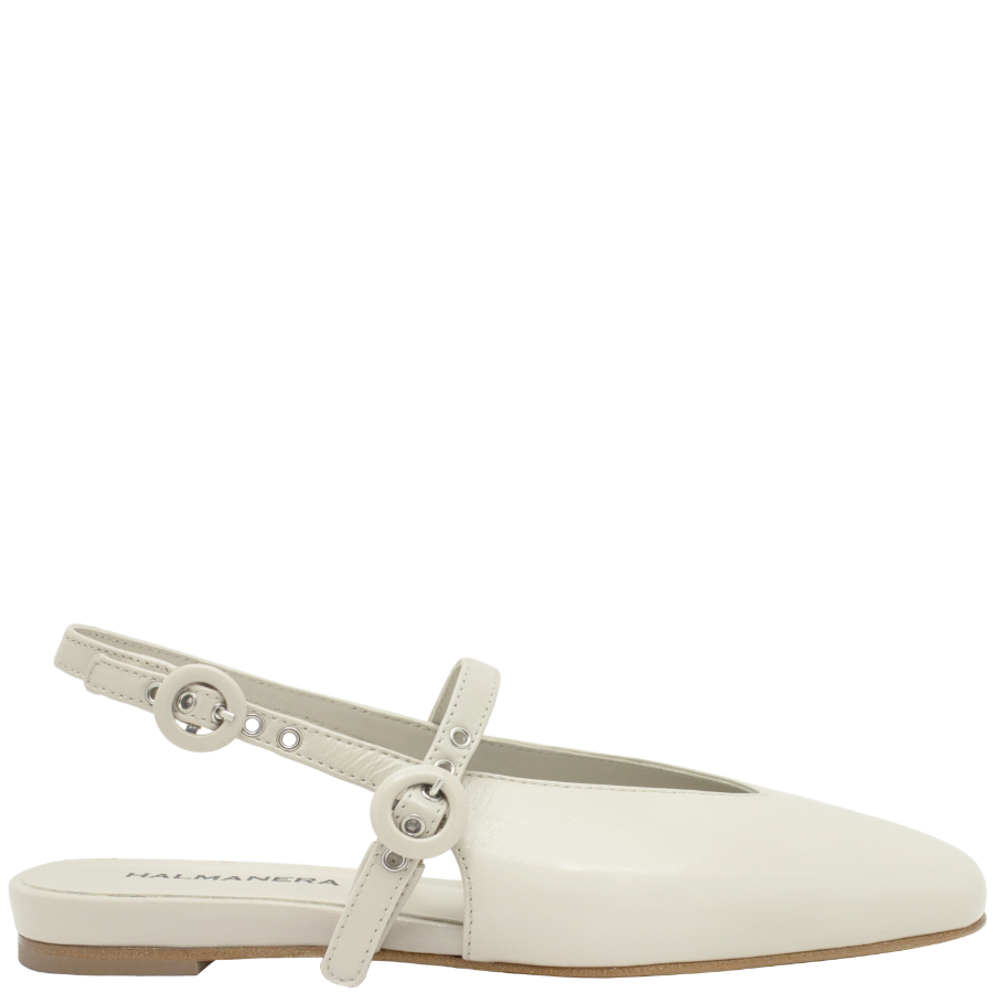 Halmanera H49M OffWhite Glaze Sling Mary Jane Flat 4014 - Head Start Shoes