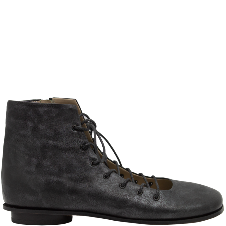 MLO ML1D Black Flat Lace-Up Shoe 9002 - Head Start Shoes