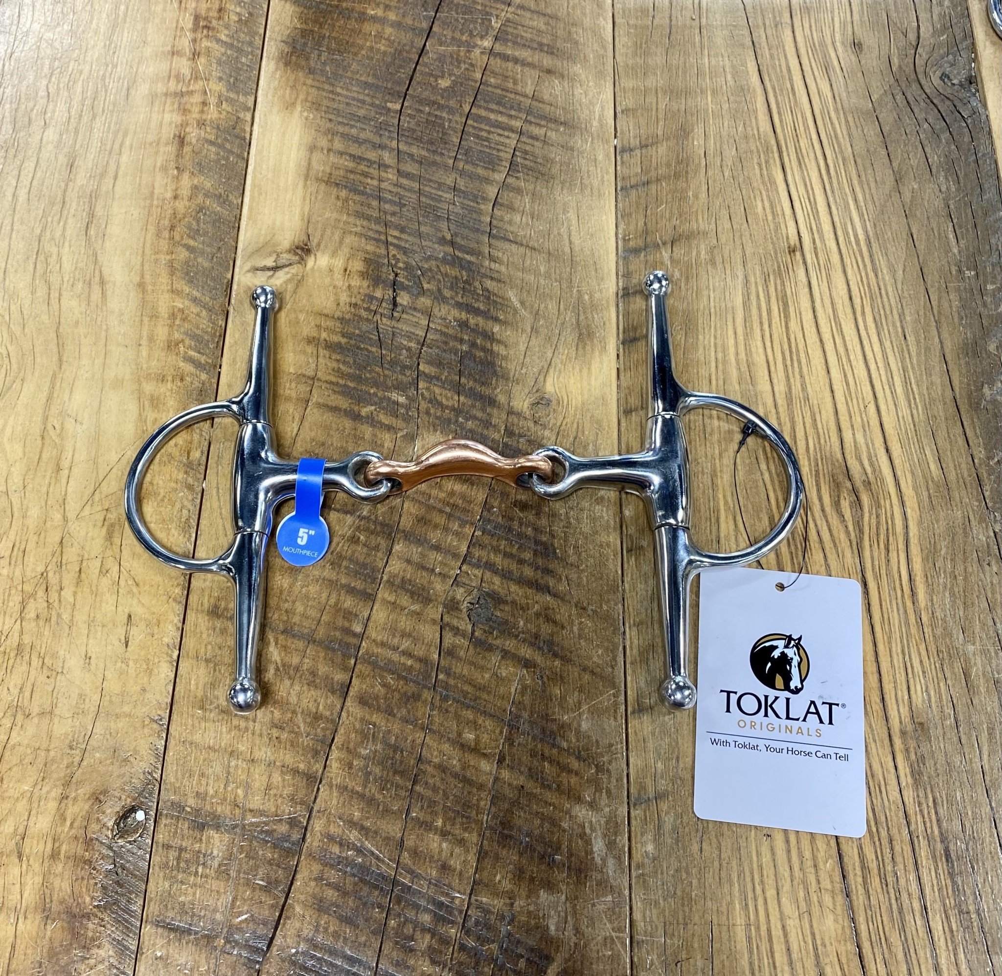 Toklat Full Cheek with Copper Quarter Moon Bit 5" - Franklin Saddlery