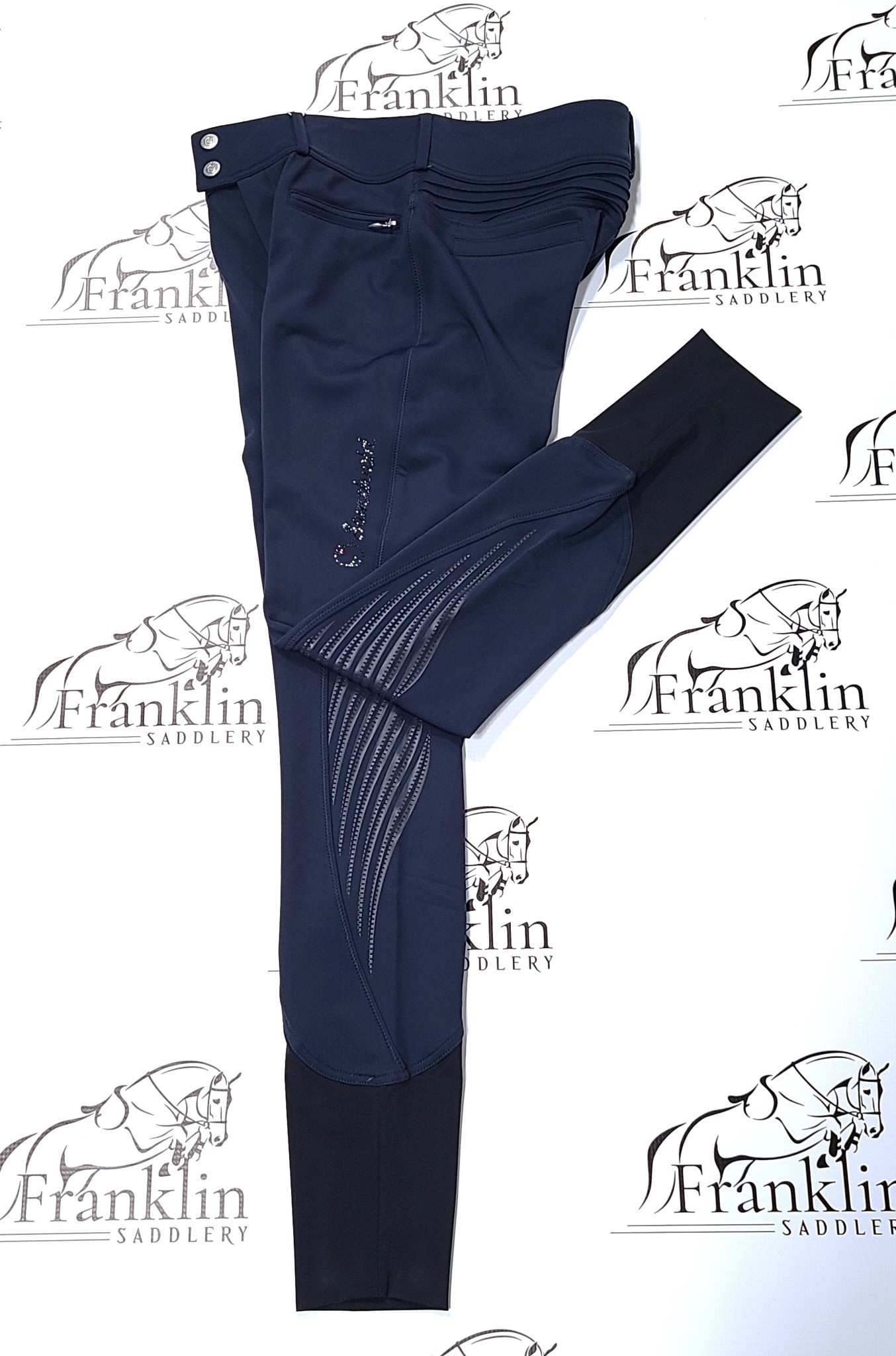 Samshield Clara Winter Knee Patch Breech Navy Size 36FR/26US - Franklin ...