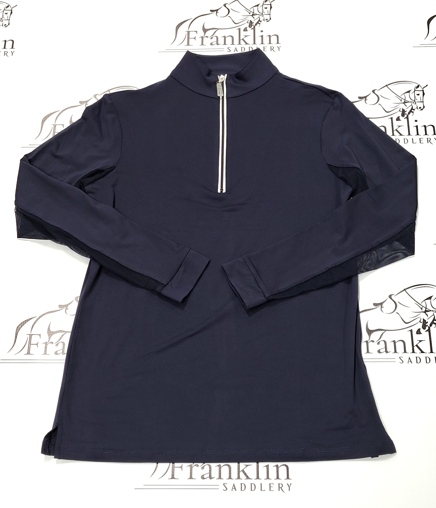 The Tailored Sportsman Icefil Long Sleeve Navy/White/Navy - Franklin ...