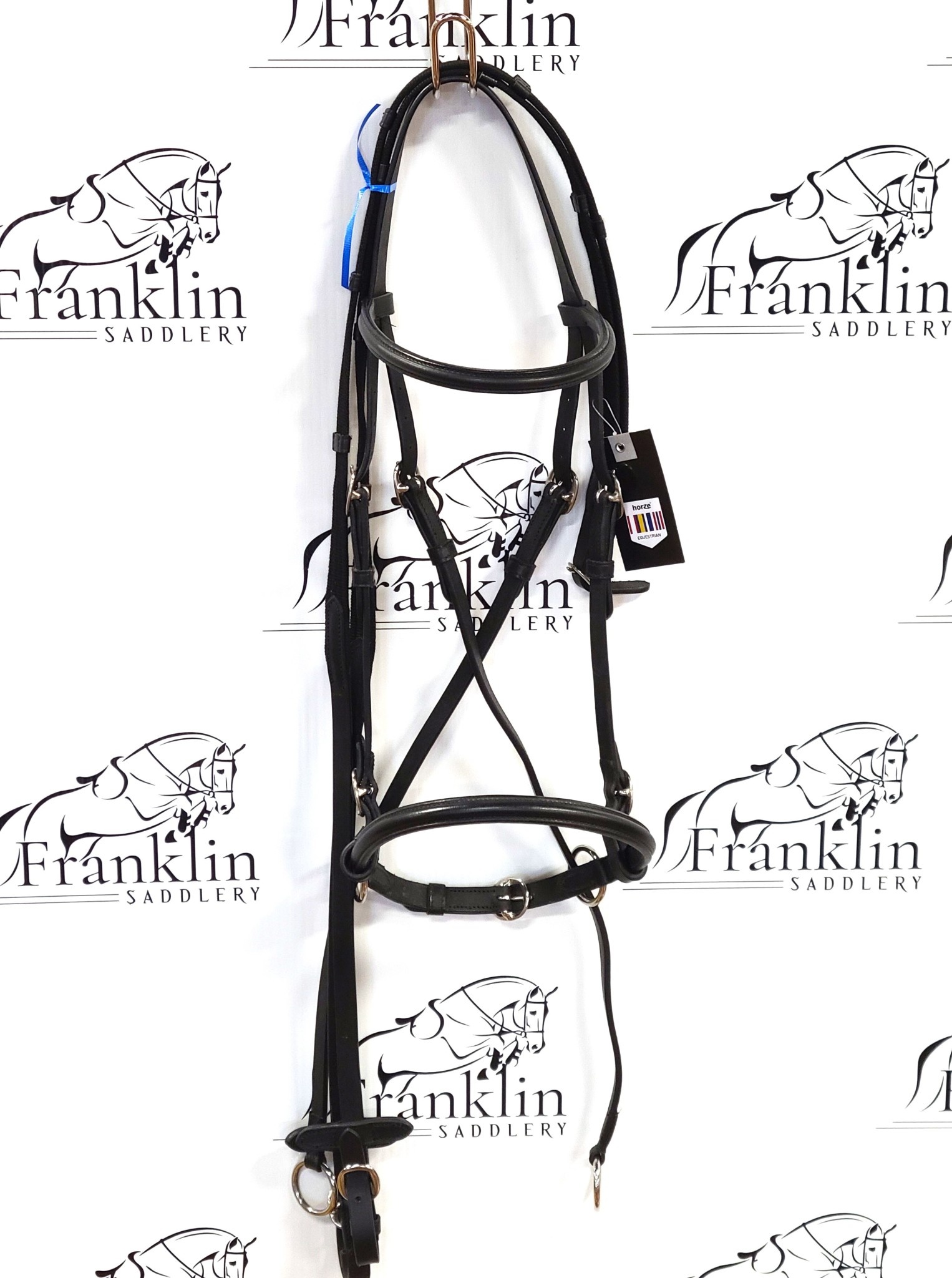 Horze Leather Bitless Bridle Black - Franklin Saddlery