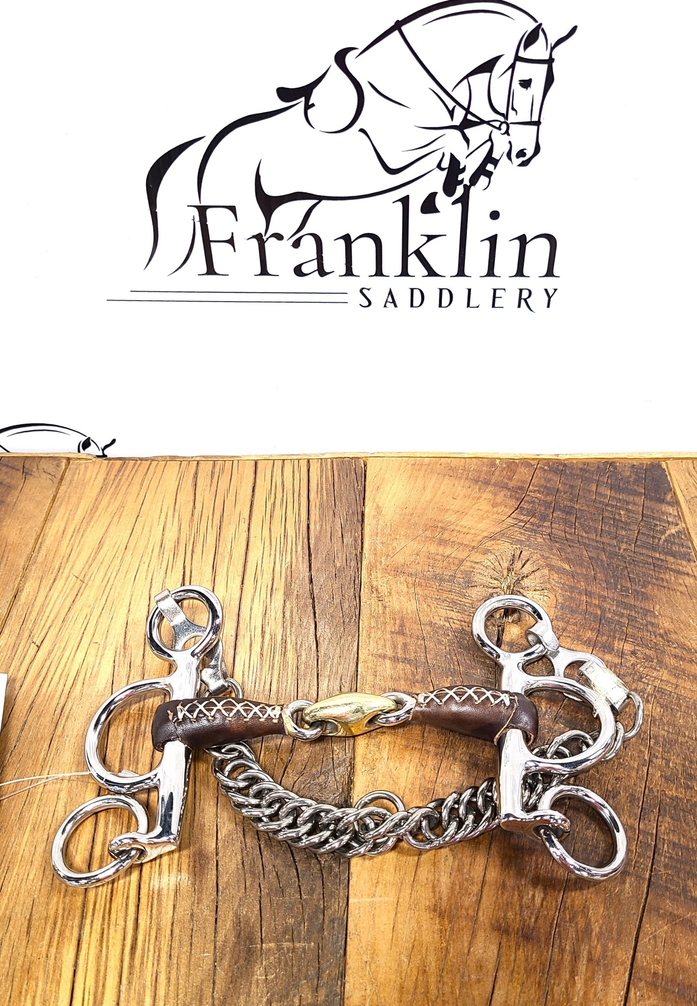 Jump In French Link Small Cheeks Pelham Leather Covered Bit 4.5 ...