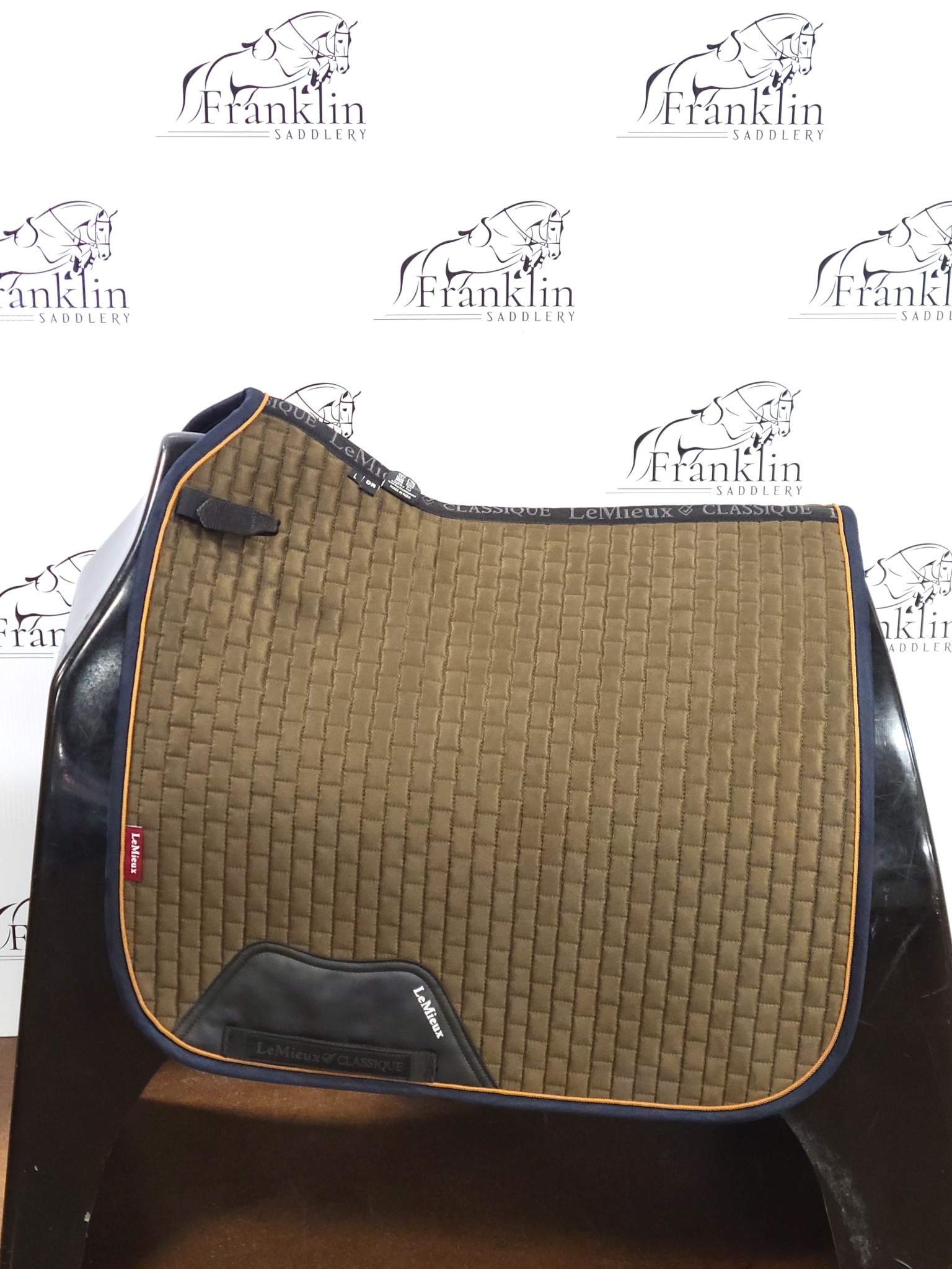 LeMieux Suede Dressage Square Pad Alpine - Franklin Saddlery