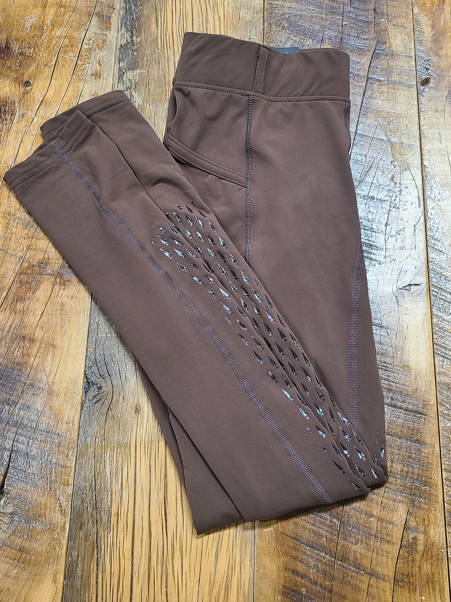 Kerrits Ice Fil Full Seat Tech Tight Leather Brown - Franklin Saddlery