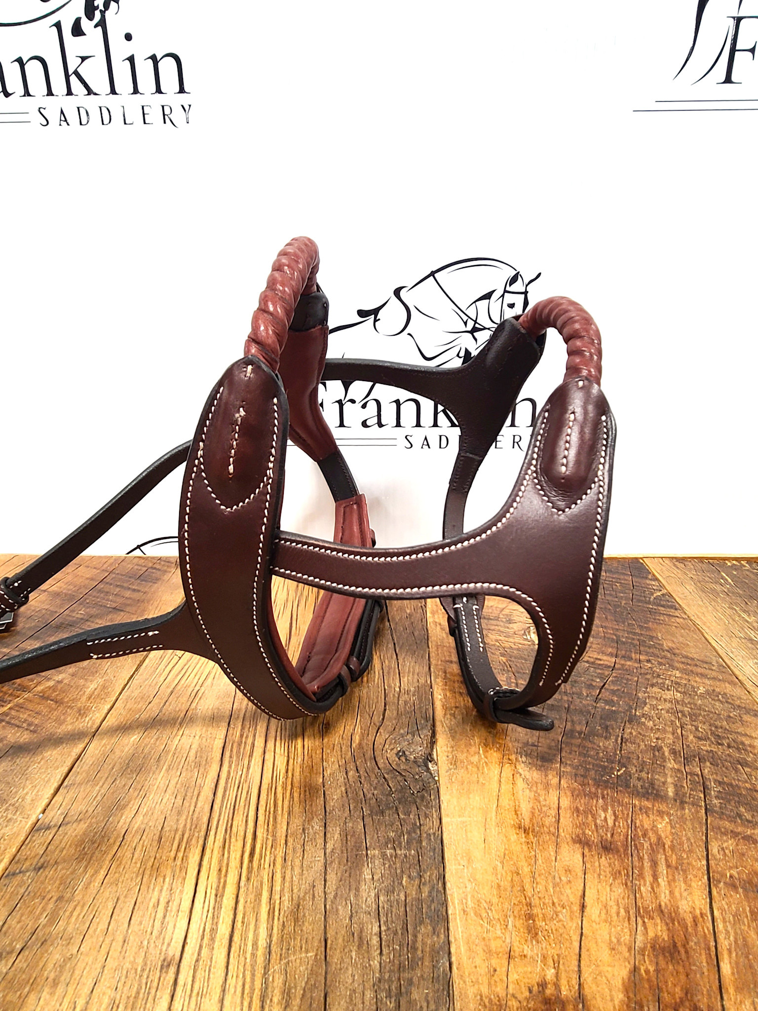 AJR Leather Covered Rope Double Noseband - Franklin Saddlery