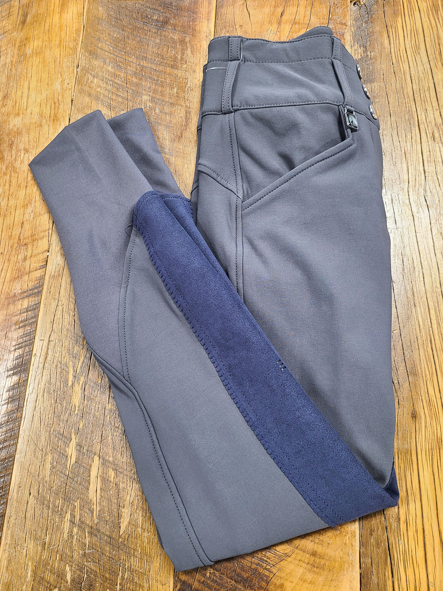 Romfh Champion 3 Button Full Seat Breech Steel Grey - Franklin Saddlery