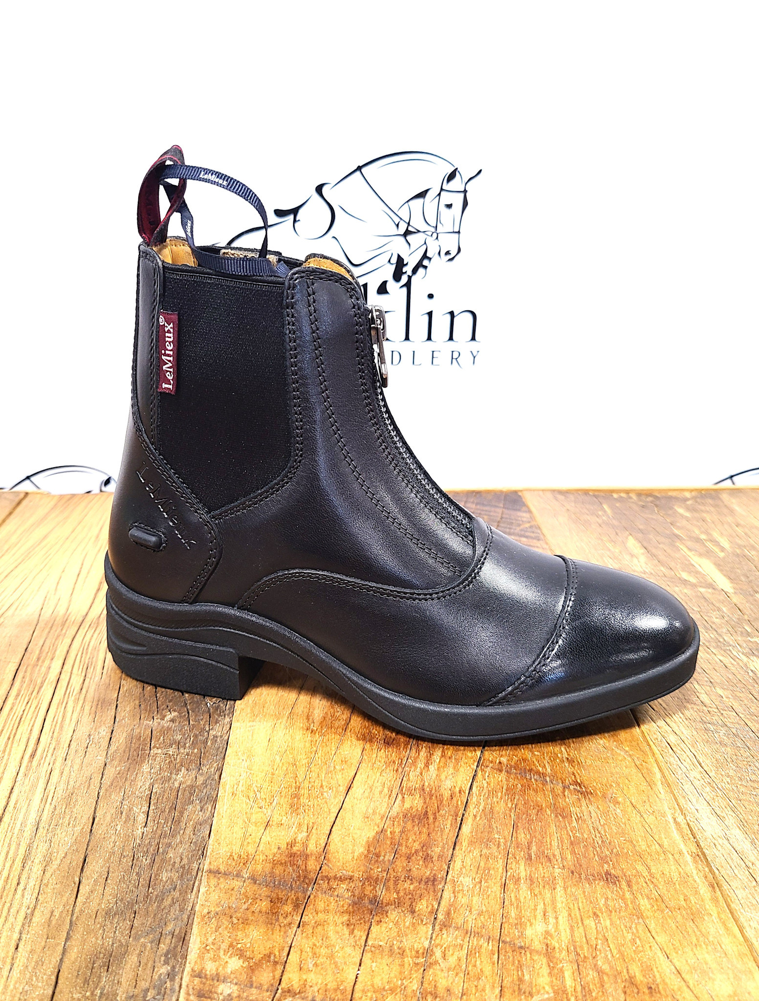 LeMieux Junior Zip Paddock Boot Black - Franklin Saddlery