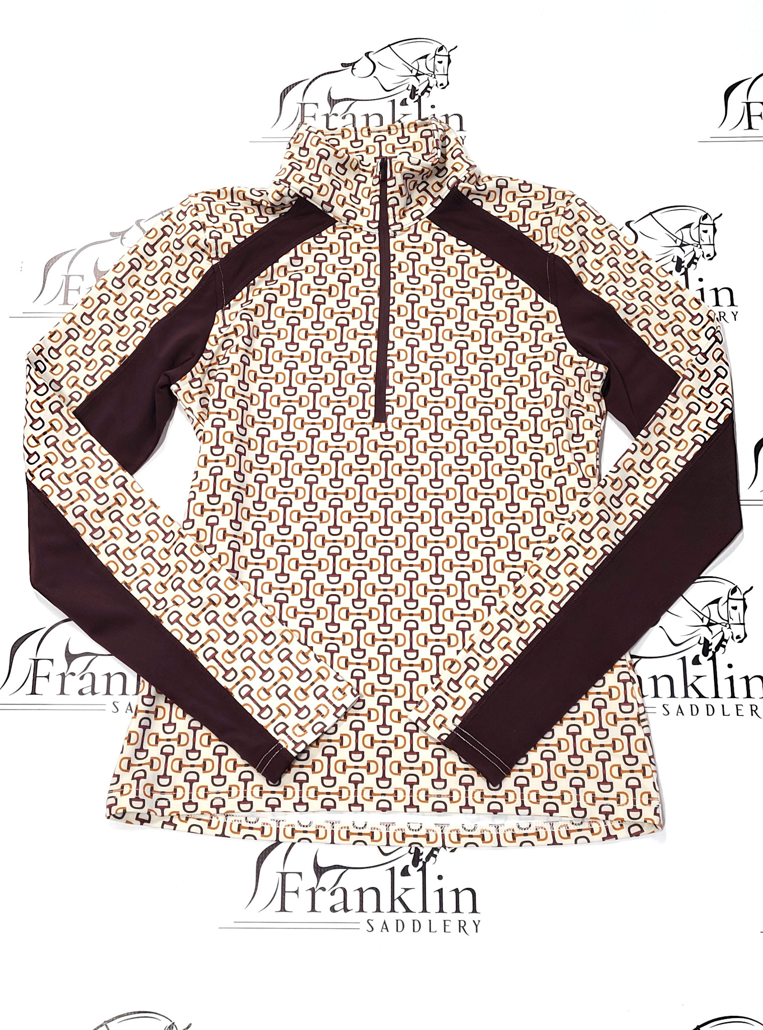 Kerrits Ladies First Level Quarter Zip Fleece Tech Top Vanilla Bit of ...