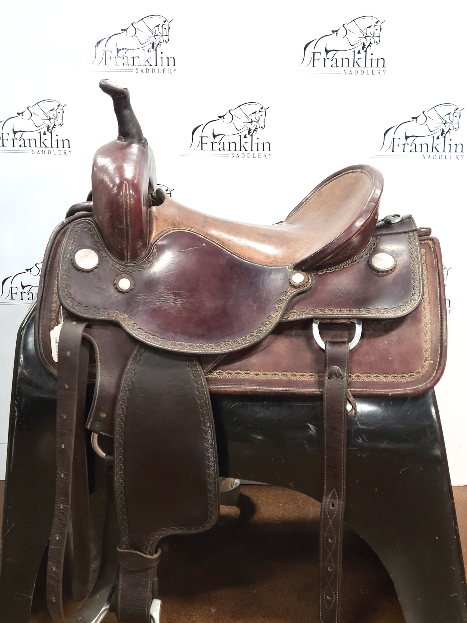 Orthoflex Western Saddle 15" Seat Consignment #824 - Franklin Saddlery