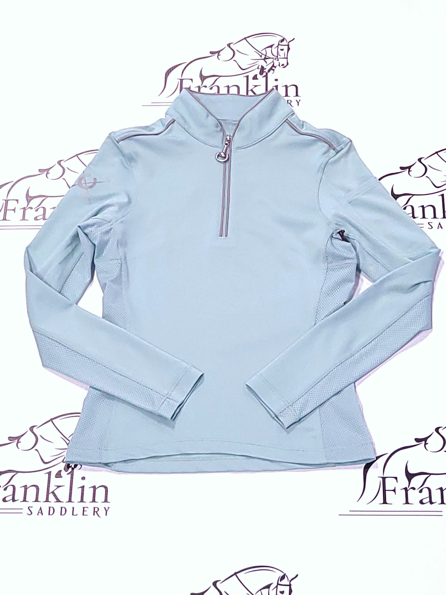 Chestnut Bay Performance Rider Youth SkyCool Shirt Aqua - Franklin Saddlery