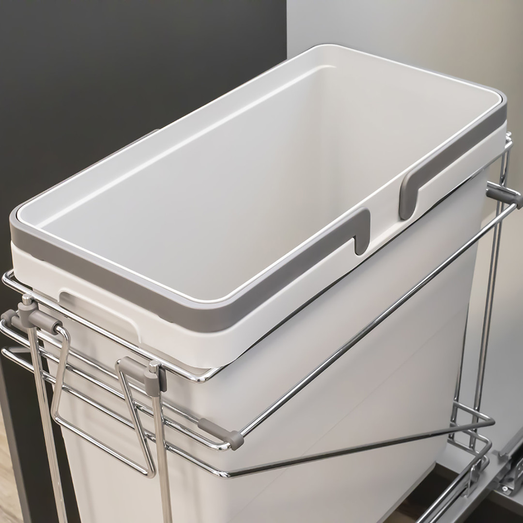 Euro-Wire Waste Pull Out - 15 in - Handles & More Hardware Ltd.