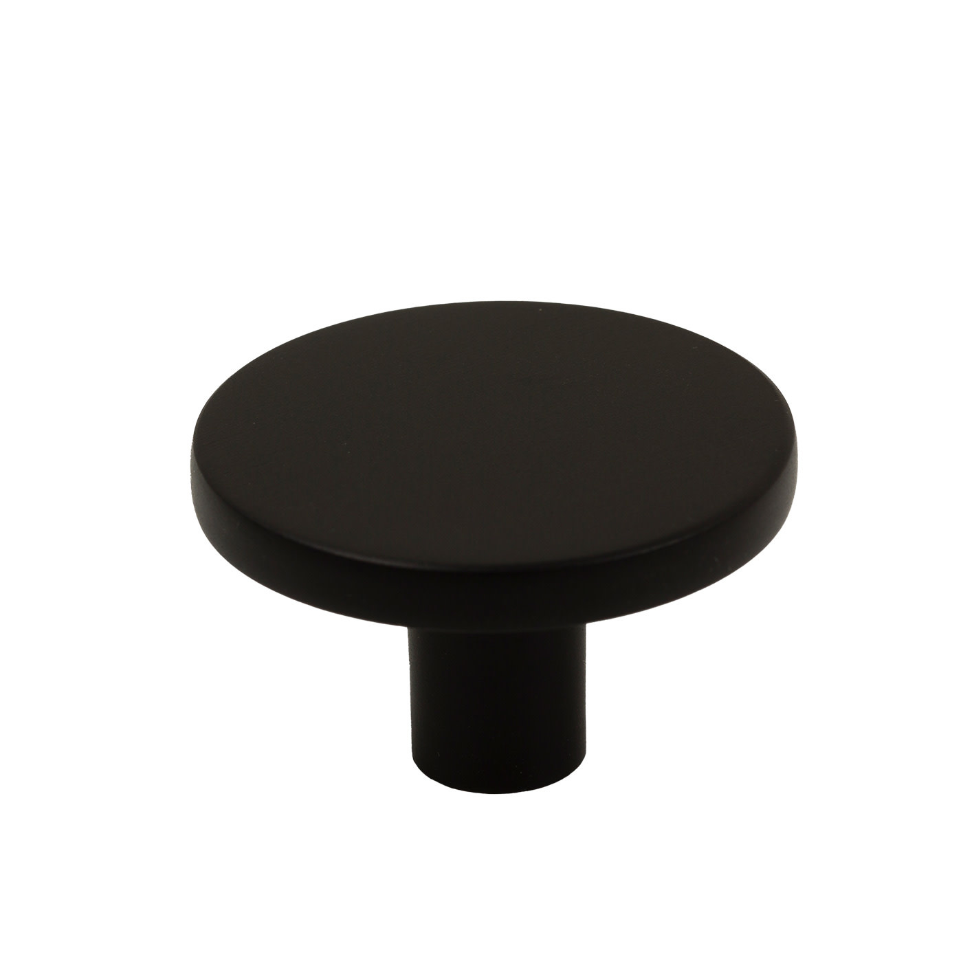 Como Knob Matte Black - 1 in - Handles & More Hardware Ltd.