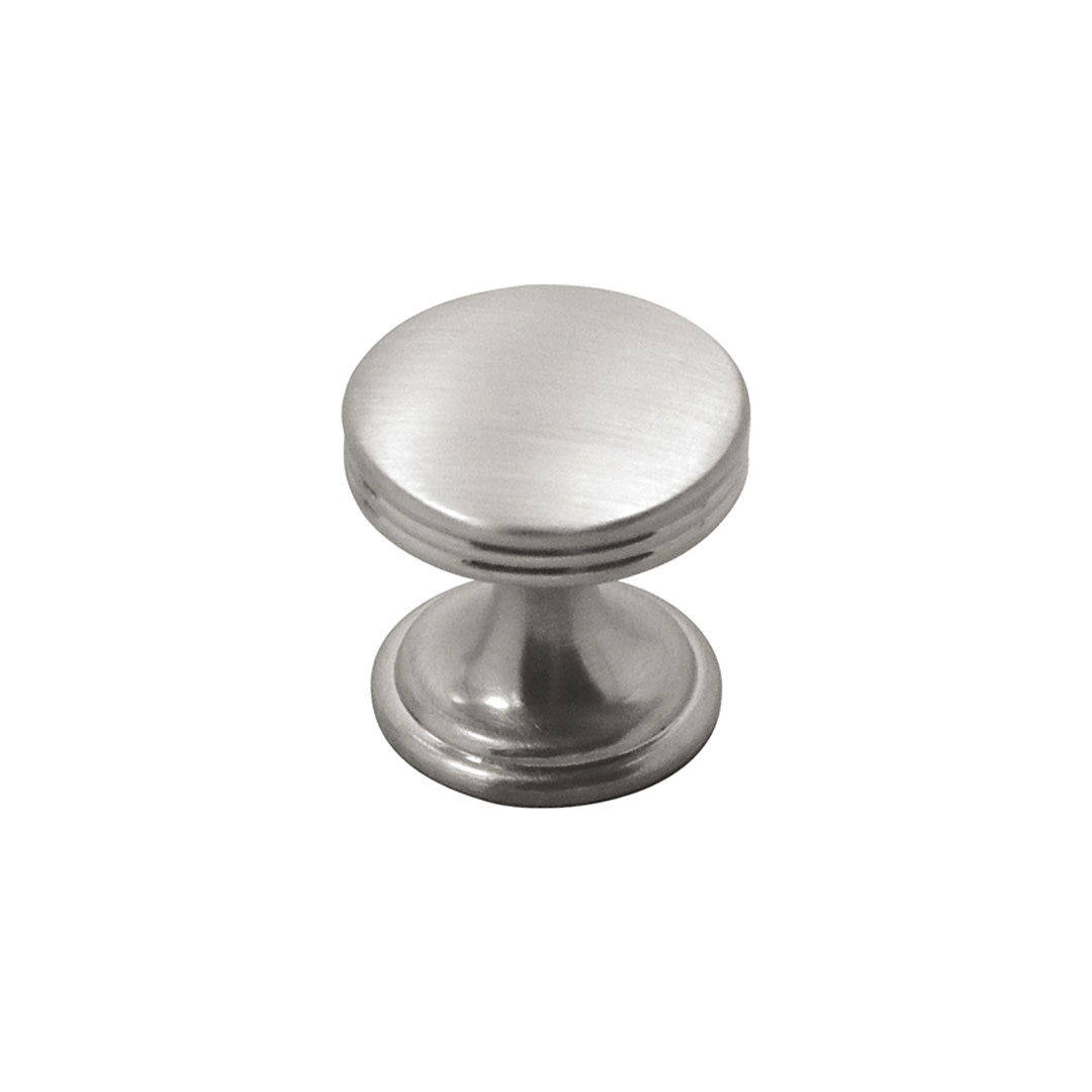 American Diner Knob Satin Nickel - 1 in - Handles & More Hardware Ltd.