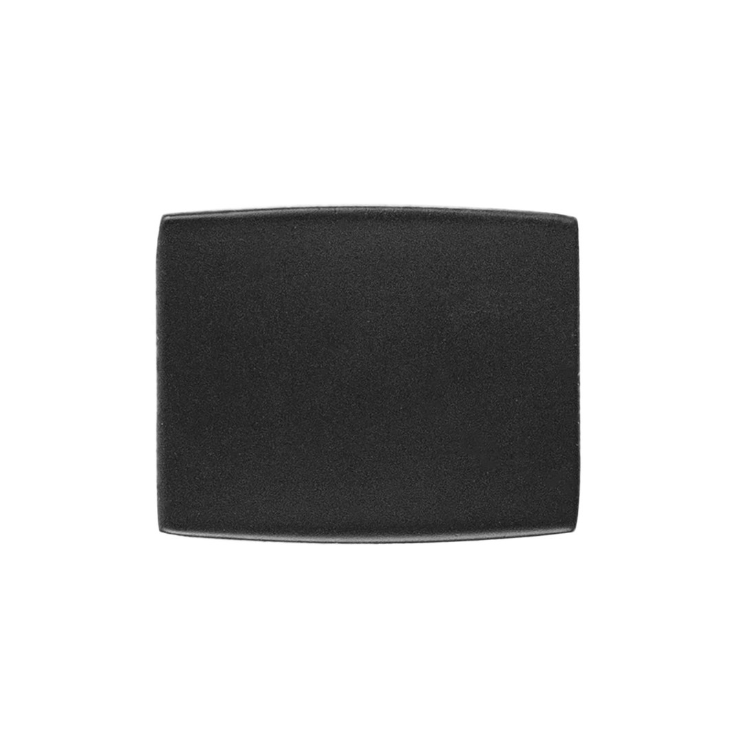 Channel Square Knob Matte Black - 1 1/4 in - Handles & More Hardware Ltd.