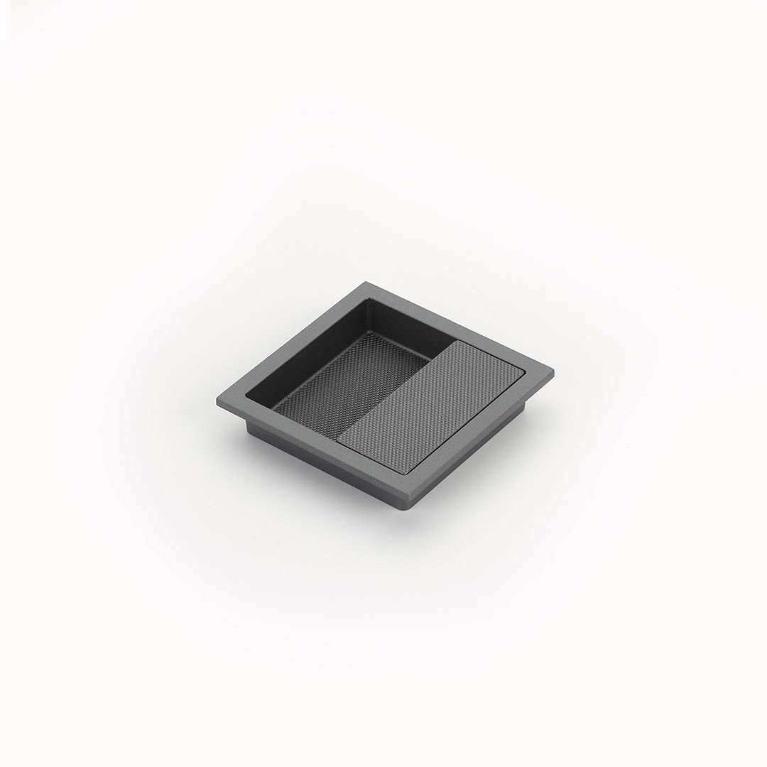 MODO Tab Recessed Pull Gun Metal - 3 7/8 in - Handles & More Hardware Ltd.