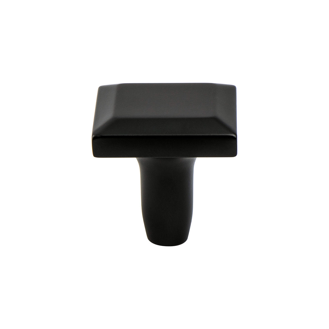Metro Knob Matte Black - 1 3/16 in - Handles & More Hardware Ltd.