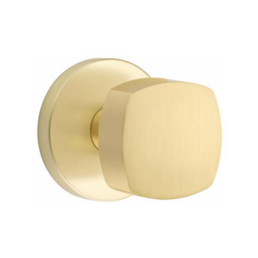 Freestone Dummy Knob Satin Brass - Disk Rosette - Handles & More ...