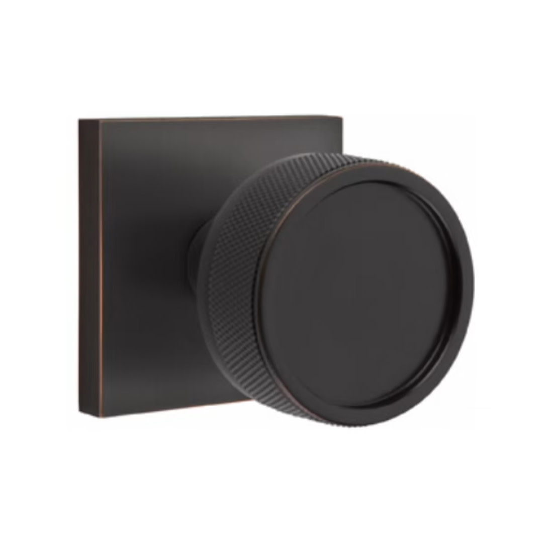 Conical Knurled Dummy Knob Oil-Rubbed Bronze - Square Rosette - Handles ...