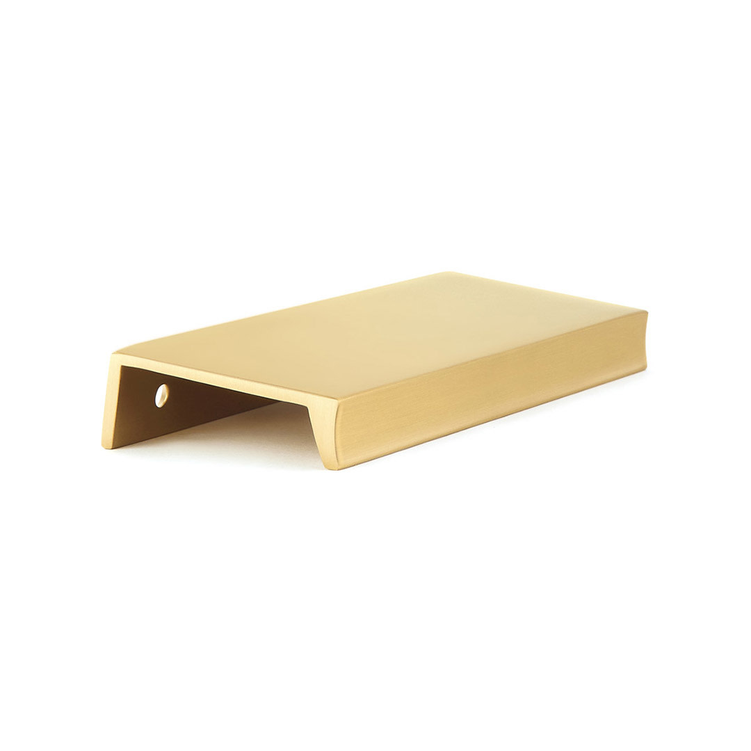 Sabre Edge Pull Satin Brass - 4 in - Handles & More Hardware Ltd.