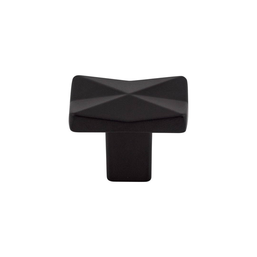 Quilted Knob Flat Black - 1 1/4 in - Handles & More Hardware Ltd.