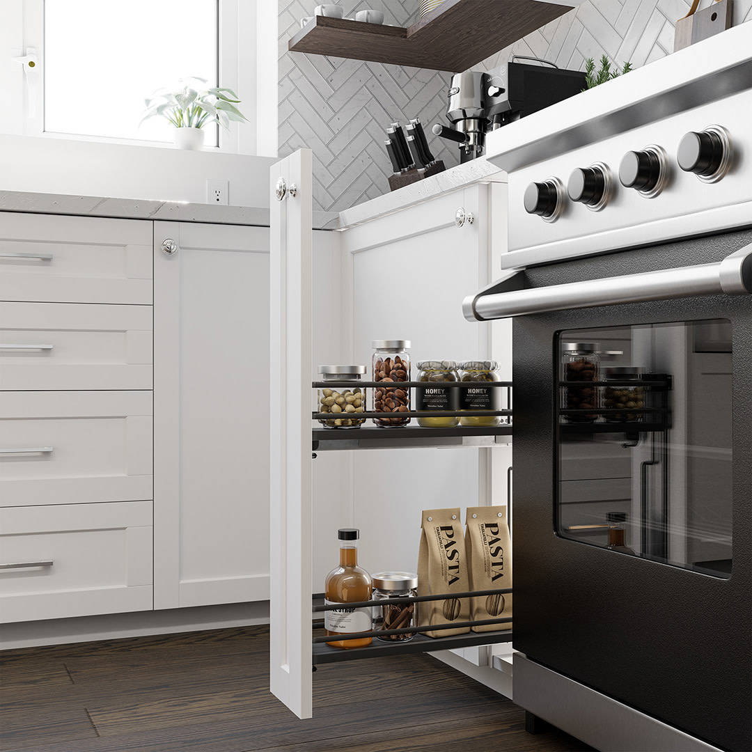 Galaxy Base Cabinet Pull Out Anthracite Grey - 150 mm (6 in) - Handles ...