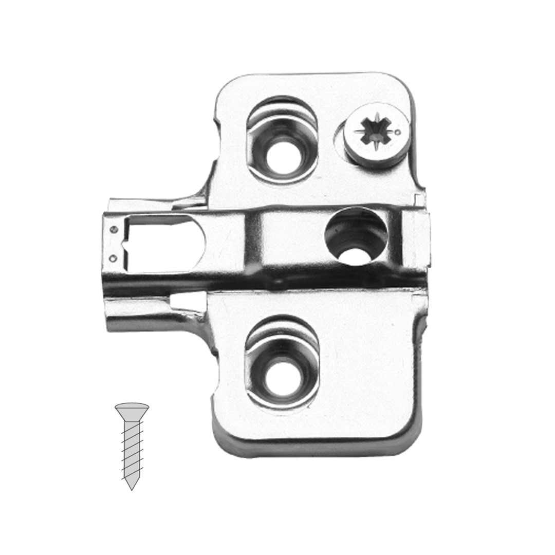 Clip-on Cam Mounting Plate for Pie Corner Hinge 2 mm - Screw-on ...