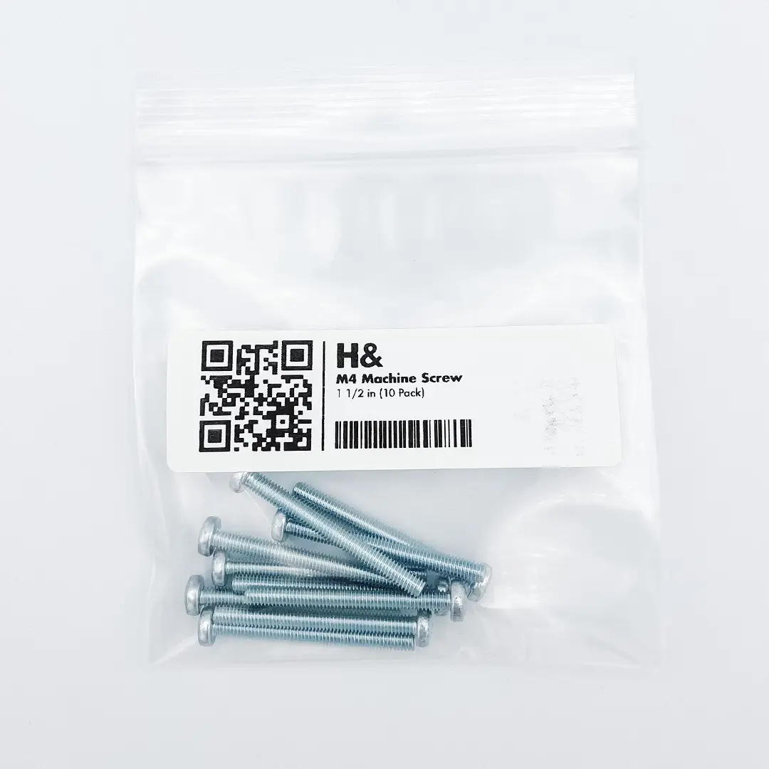 M4 Machine Screw - 1 1/2 in (10 Pack) - Handles & More Hardware Ltd.