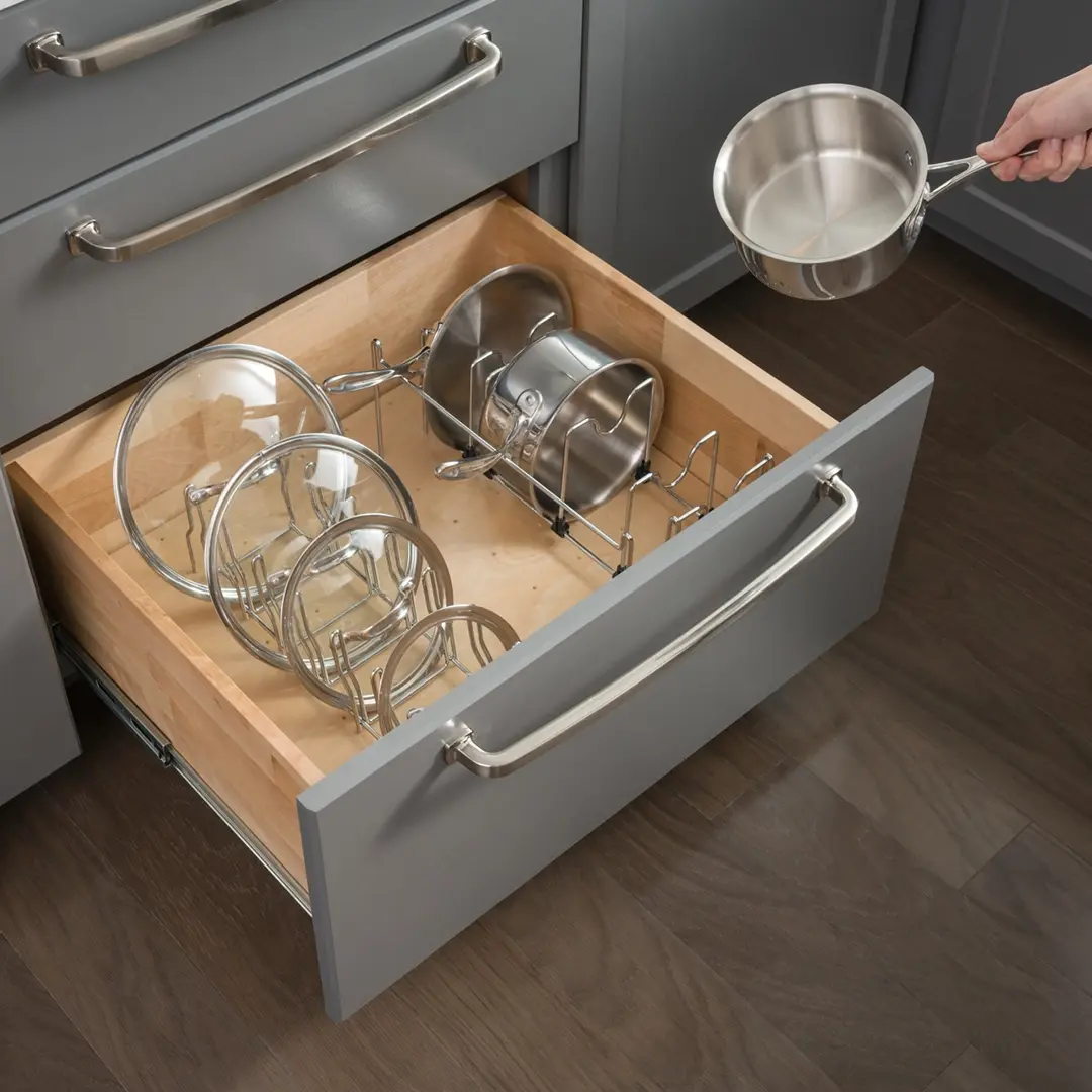 Lid Organizer Insert for Peg Board Drawer Insert - Handles & More ...