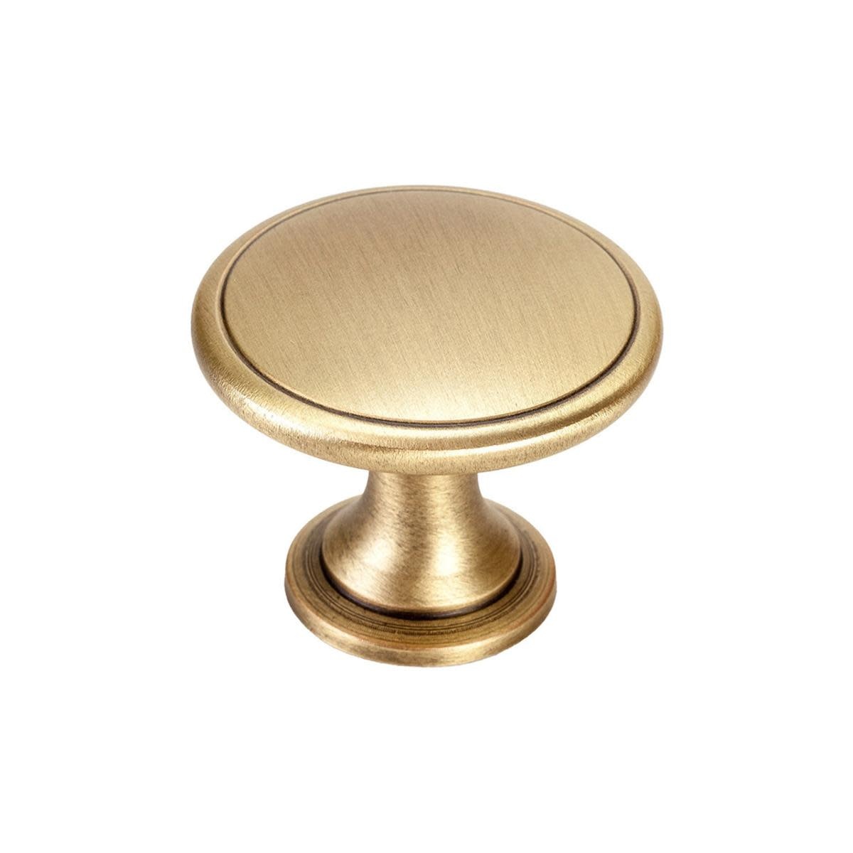 Arrowhead 2 Knob 1 9/16 In Brushed Brass - Handles & More Hardware Ltd.