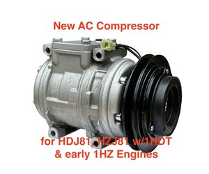 AC Compressor 1HZ, 1HDT - HDJ81 - for R134a systems only - 88320-60560 ...