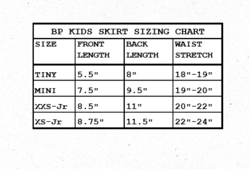 Bullet Pointe Children's Skirts - Beam & Barre