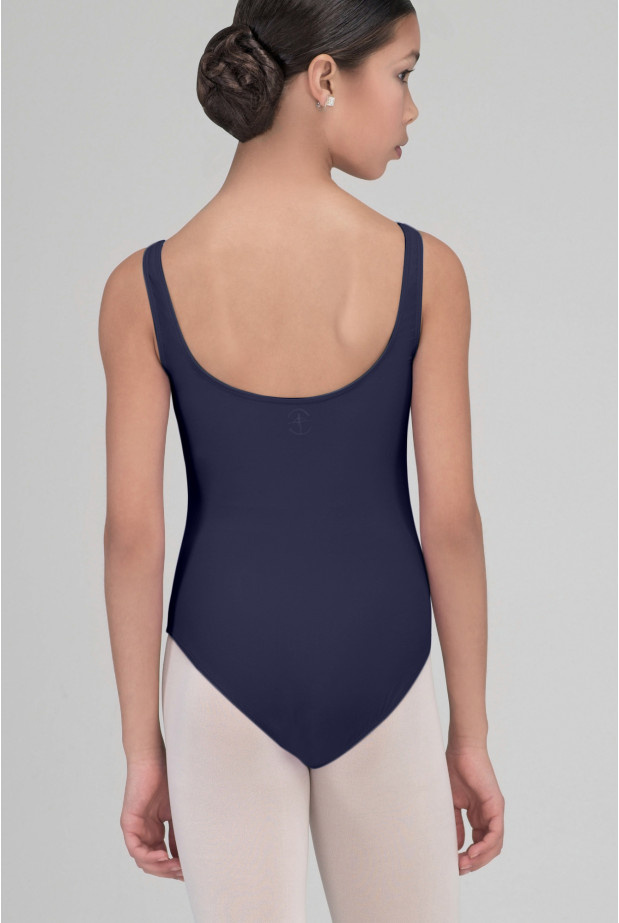 Wear Moi Children's Faustine Tank Leotard Navy - Beam & Barre