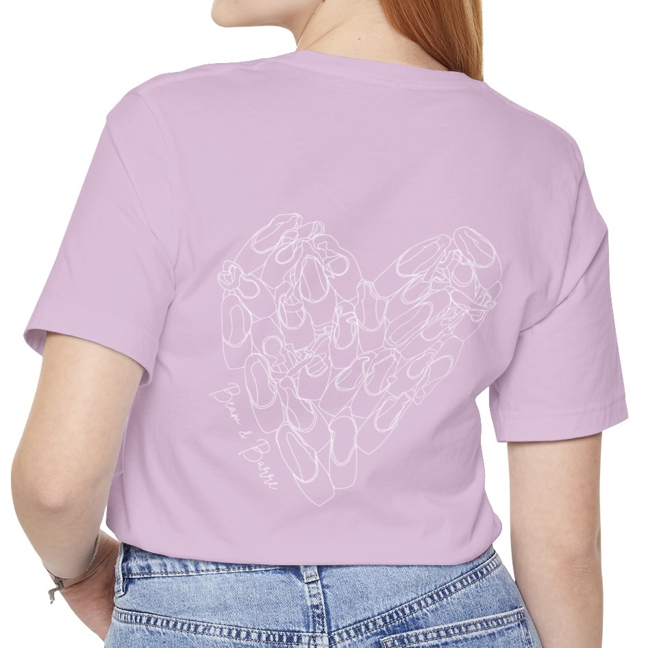 Beam & Barre Pointe Shoe Heart Shirt Lilac - Beam & Barre